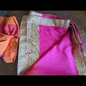 India Boutique | Sarees | Beautiful Two Tone Saree With Matching ...